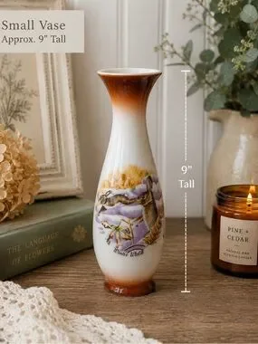 Accents | Vintage Hand Painted Japanese Porcelain Bud Vase Winter Walk ...